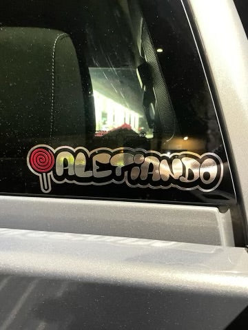 Red/silver chrome decal – Paletiando