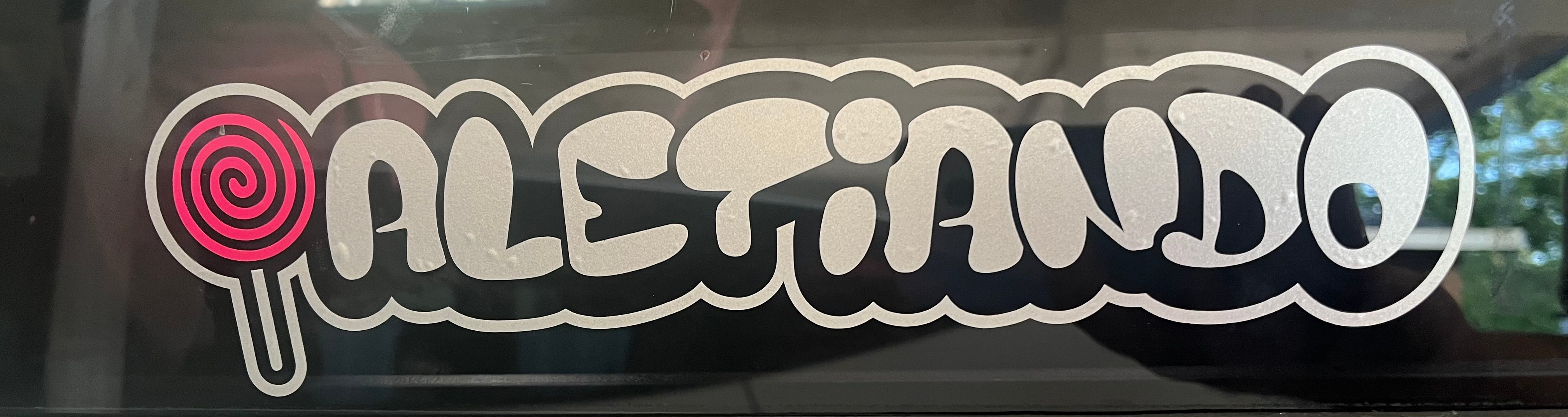 Pink/silver letters decal – Paletiando